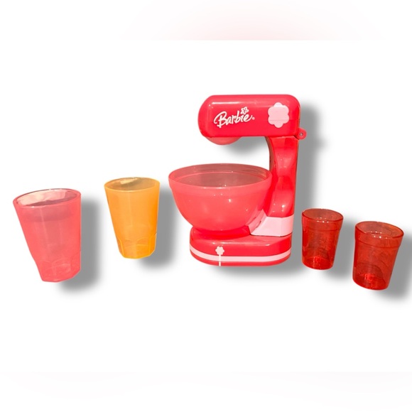 Mattel | Toys | Barbie Pink Kitchen Playset Mixer 4 Glasses Two ...